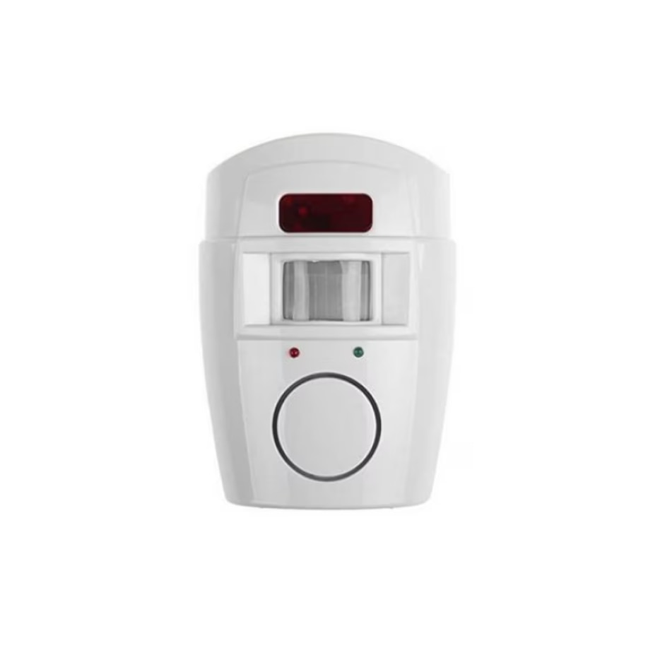 Mini sistem alarma cu telecomanda, alb, senzor de miscare si ...