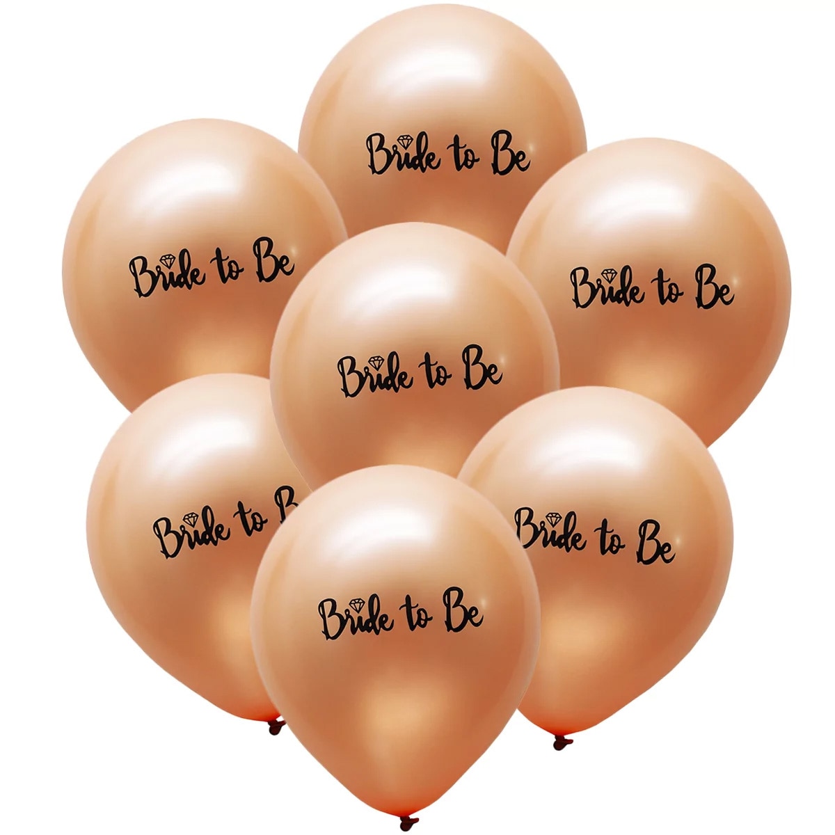 Set 6 baloane latex Bride to Be, Rose Gold, 30 cm - eMAG.ro