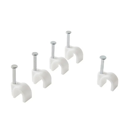Cleme pentru cablu Diall, plastic, 5-6 mm, alb, 100 buc - 3663602792925 ...