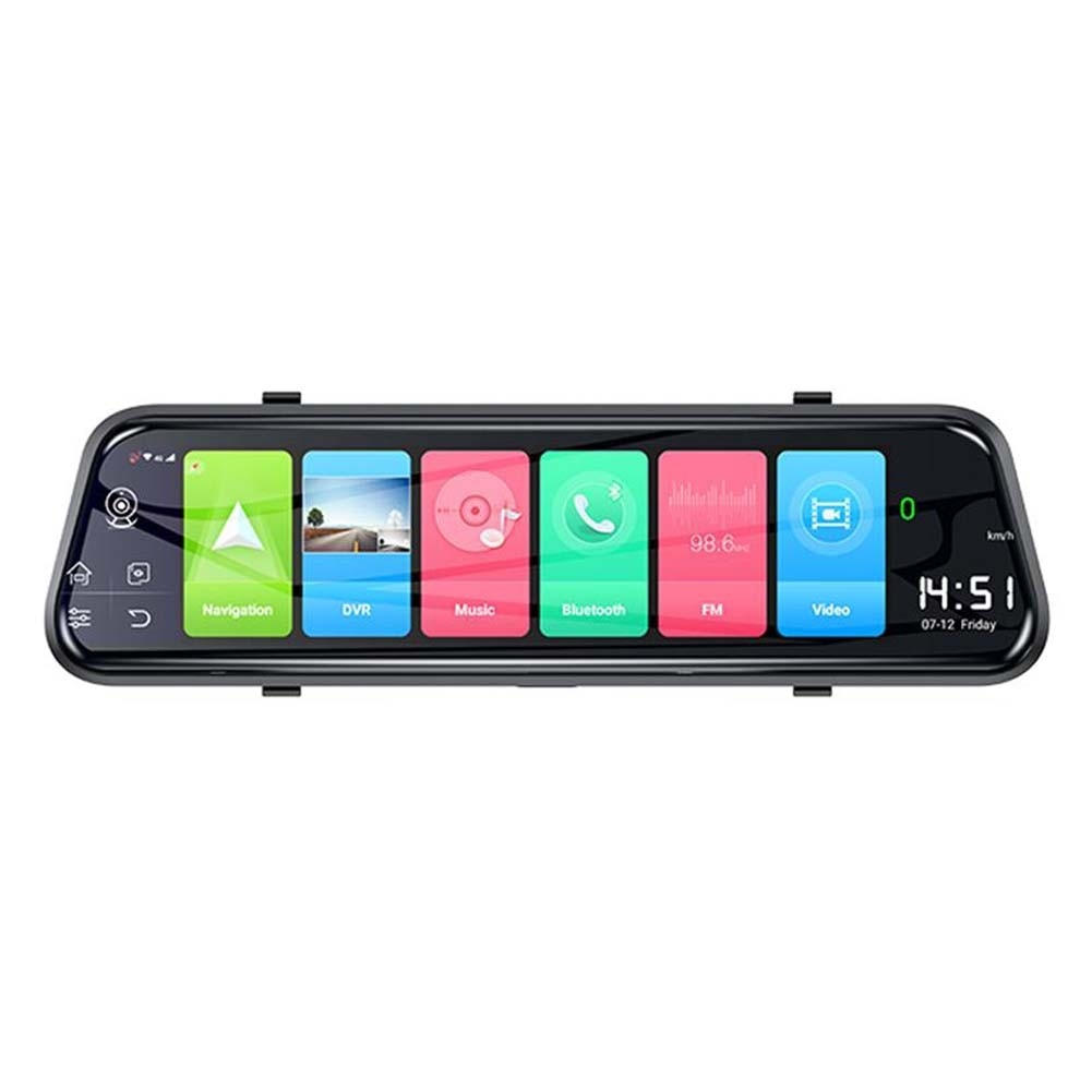 Camera Auto Dubla Tip Oglinda Techstar® Z9 Plus, Android 8.1, 4G si WiFi, 9.66" IPS Touch Full ...