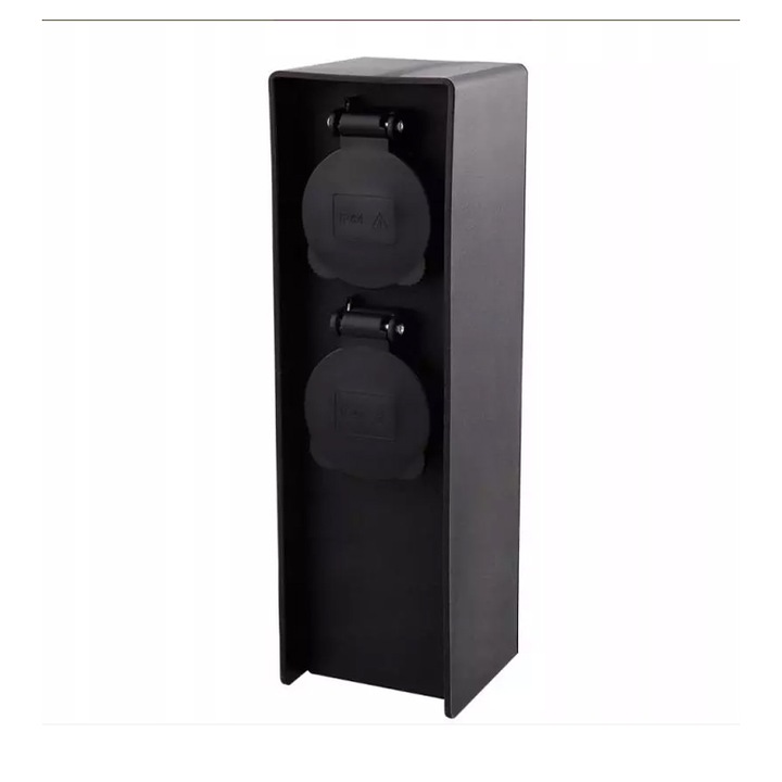 Stalp de gradina PRO-MAX, 230V,2 prize, Negru - eMAG.ro