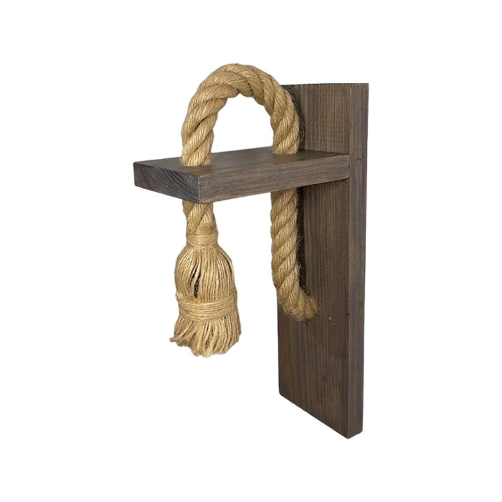 Aplica rustica din lemn, Trendmark, funie din iuta, fasung E27, lac ...