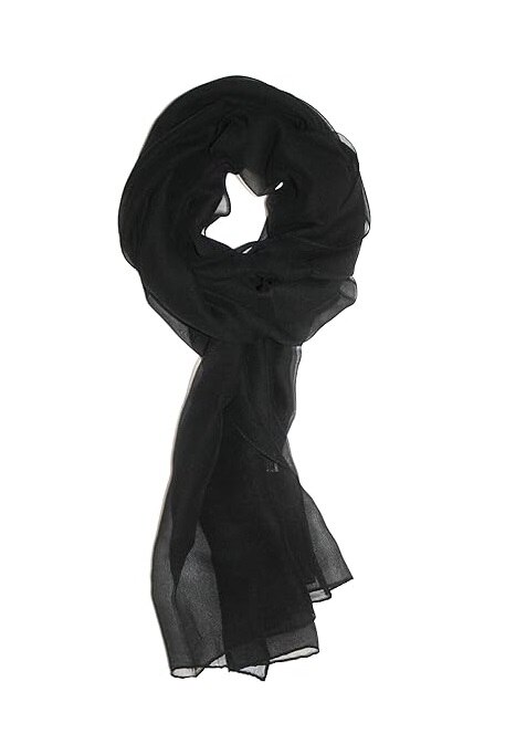 Esarfa voal dama, marime universala, neagra, 180 x 60 cm, BEAUTELICATE ...
