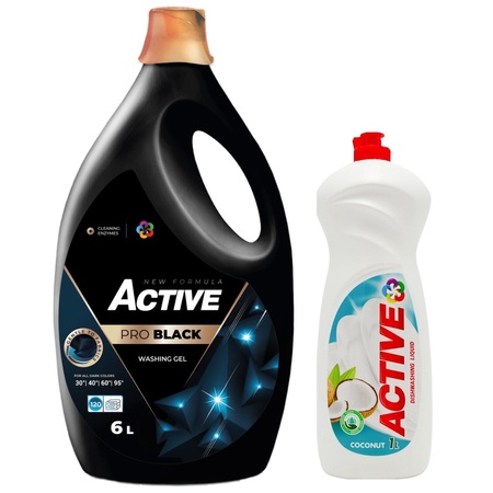 Detergent lichid pentru rufe negre sau de culoare inchisa Active, 6 ...