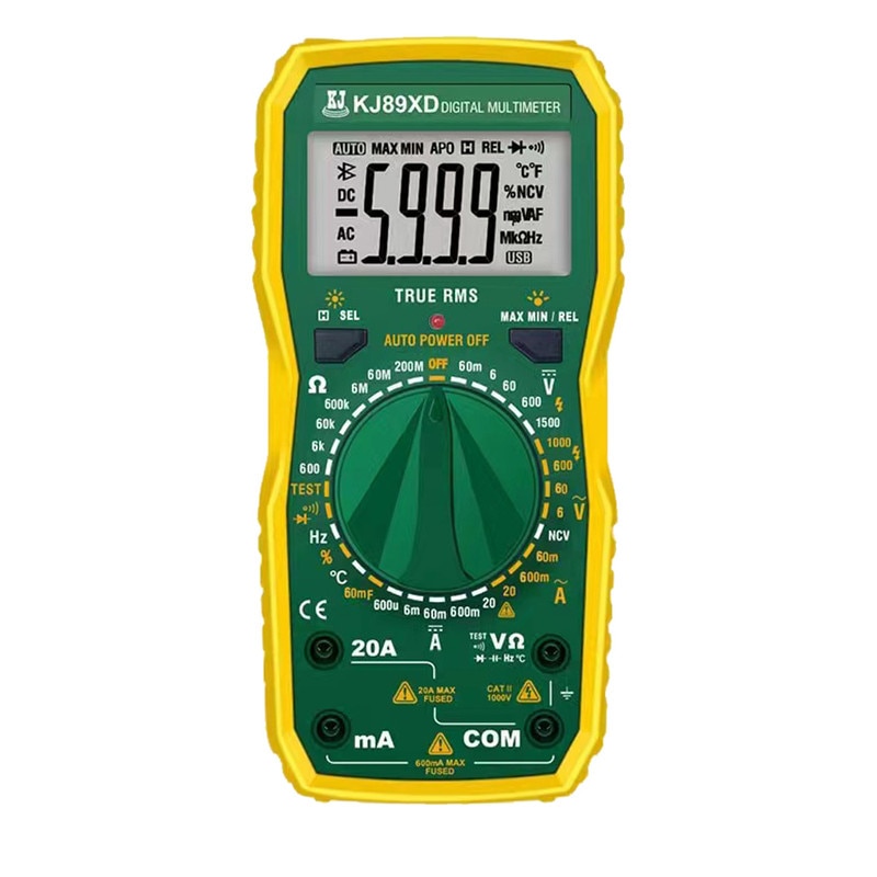 Multimetru digital precis, 1500V 20A, masurare AC/DC, LCD, Verde - eMAG.ro