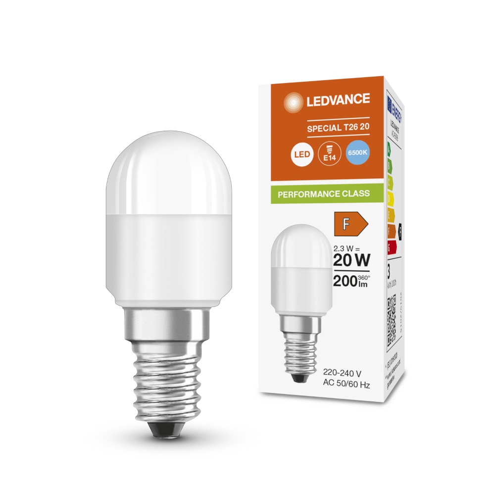 Bec LED Ledvance Osram Special T26 E14 2.3W / 20W 200Lm Lumina Alba Rece 6500K Clasa Energetica ...