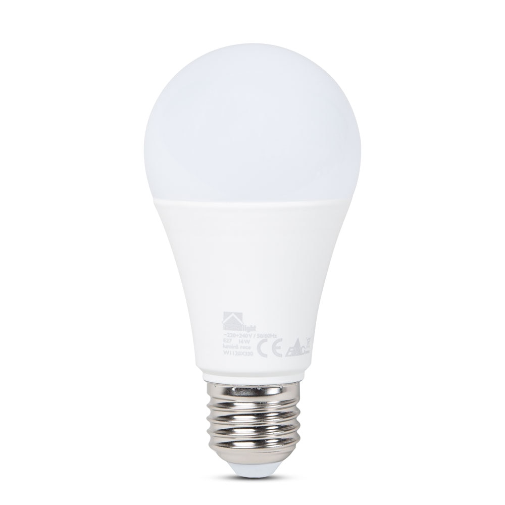 Bec LED E27, 14W, A60, Lumina Alba Rece 6400K, 1120 lm, 220-240V - eMAG.ro