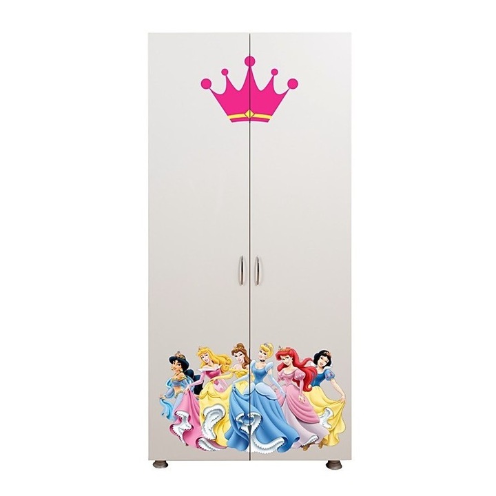 Sifonier copii 2 usi Printese, 180x80 cm, PAL melaminat - eMAG.ro