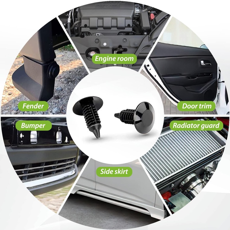 Set 245 bucati clipsuri auto universale, Nylon, Negru - eMAG.ro