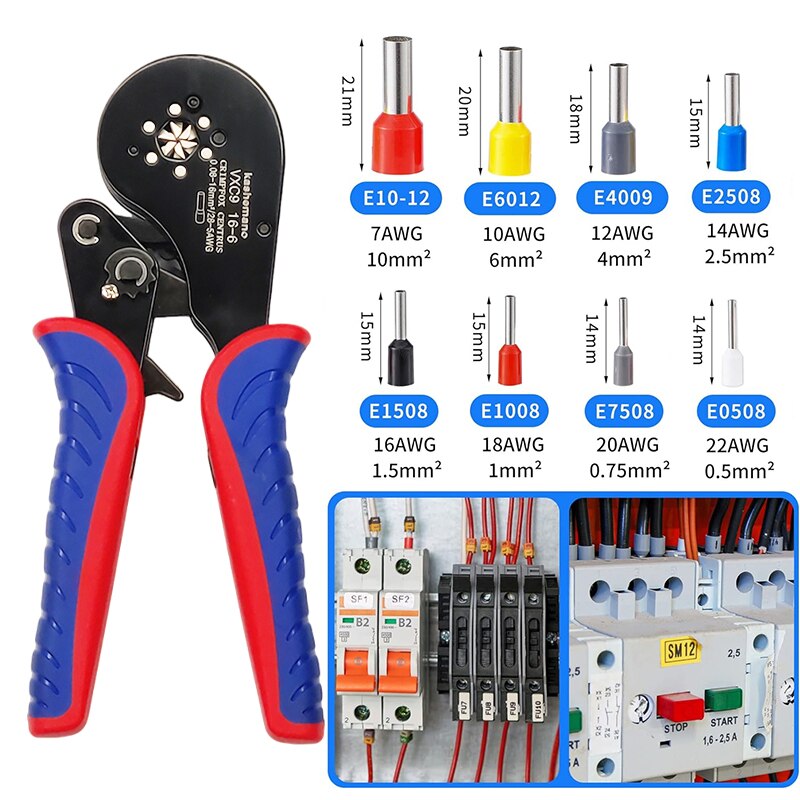 Cleste sertizare hexagonal 16-6A, kashemano,0.08-16mm², Multicolor ...