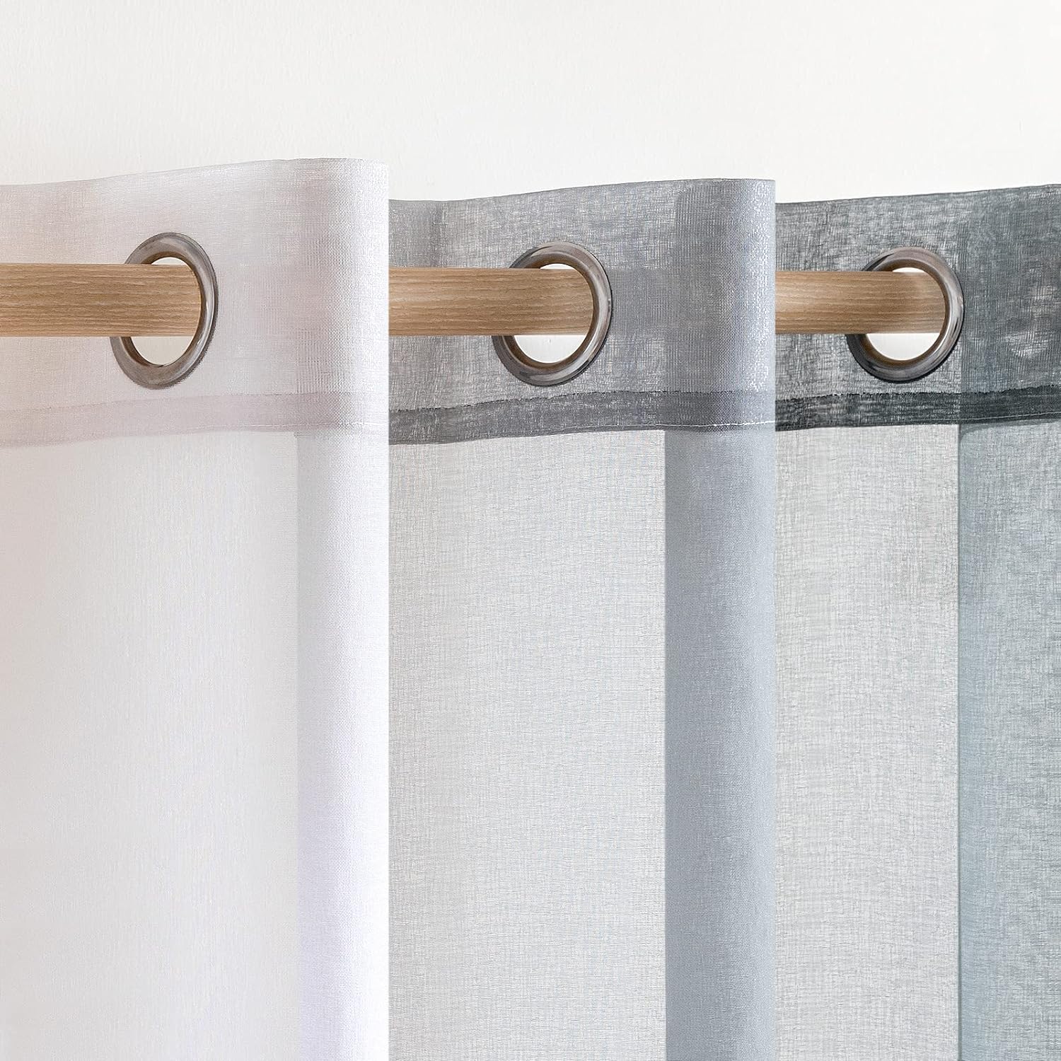 Set 2 Perdele cu inele, MIULEE, 140 x 175 cm, model Gradient ...