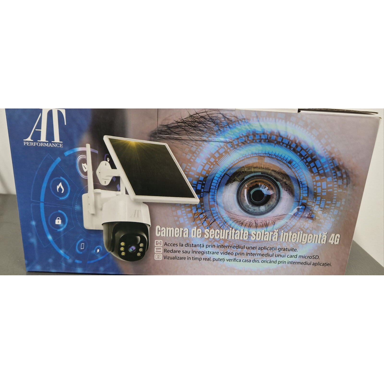 Camera de Supraveghere, AT PERFORMANCE ®, cu Incarcare Solara 4G- SIM ...