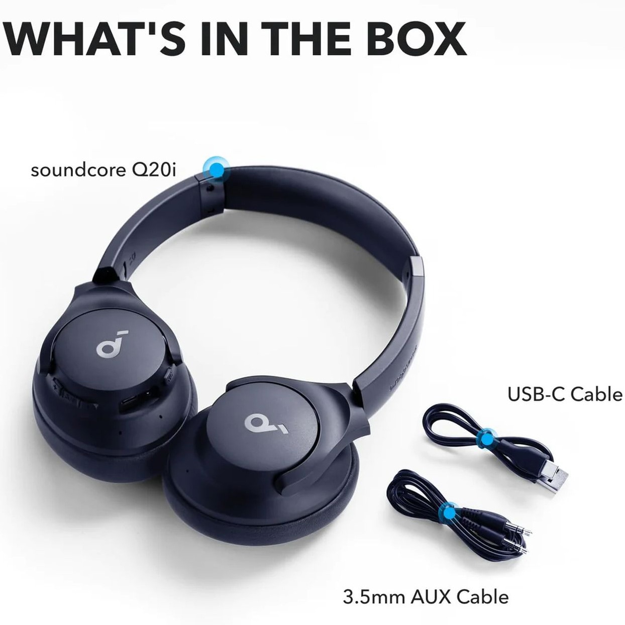 Casti Over-Ear Anker Soundcore Life Q20i, Wireless, Hybrid Active Noise ...