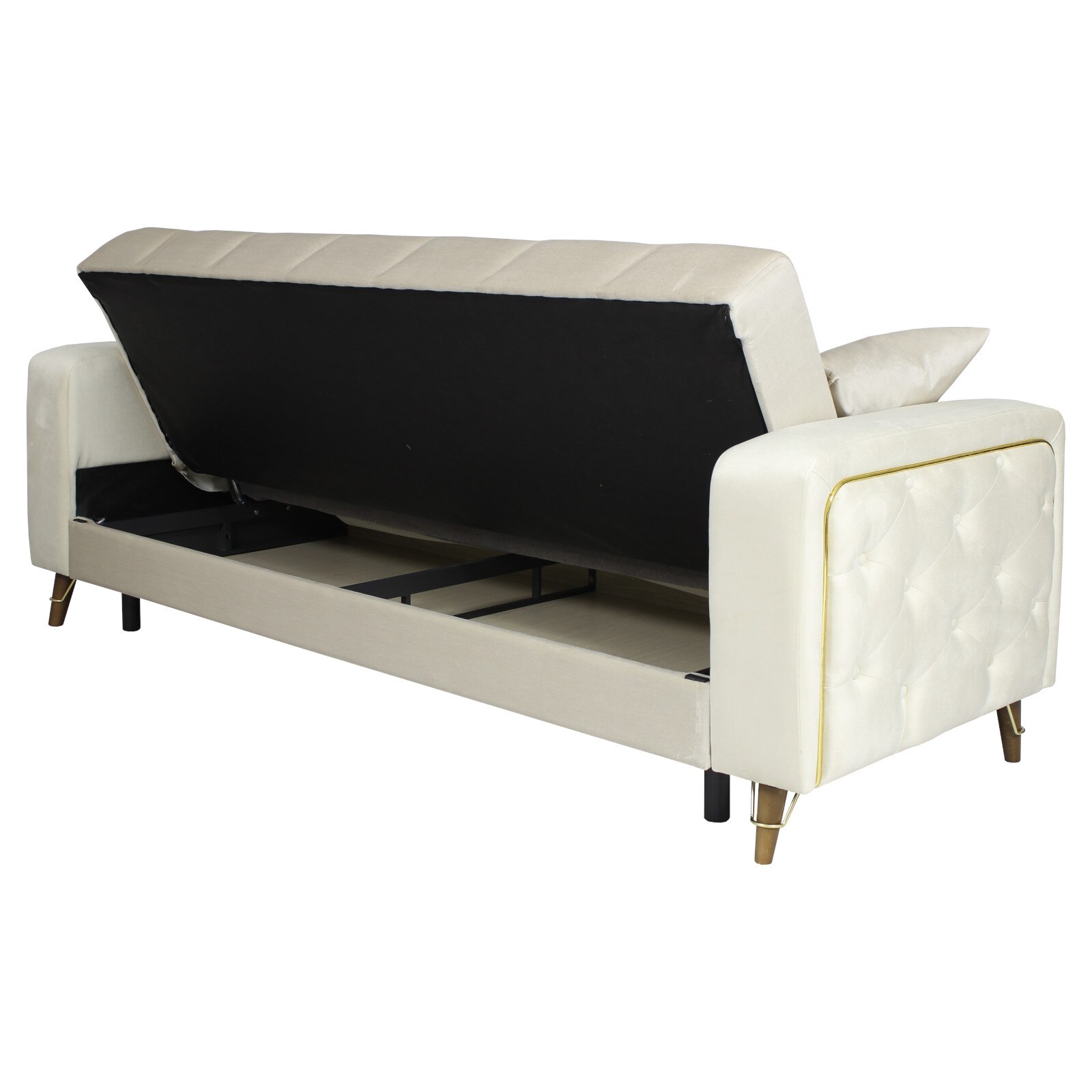 Canapea extensibila Lisa crem 02106, pentru living si hol, cu 3 locuri ...
