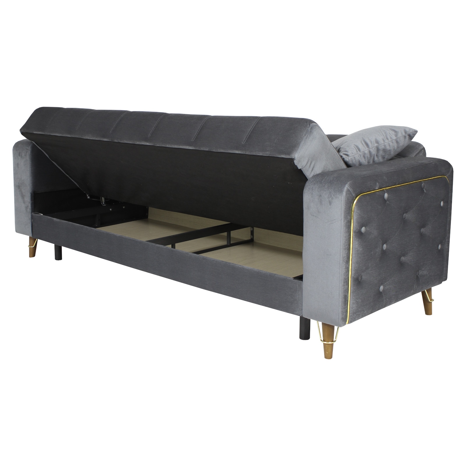 Canapea extensibila Lisa gri 52103, pentru living si hol, cu 3 locuri ...