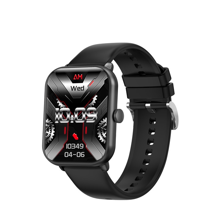 Smartwatch l26, negru, ecran mare, 350mAh, BT, ecran tactil, apel ...