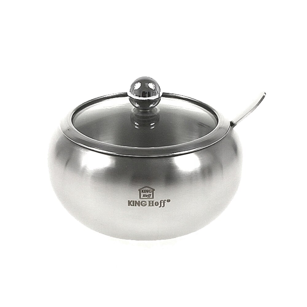 Recipient pentru zahar, condimente, sosuri, cu lingura, inox ...