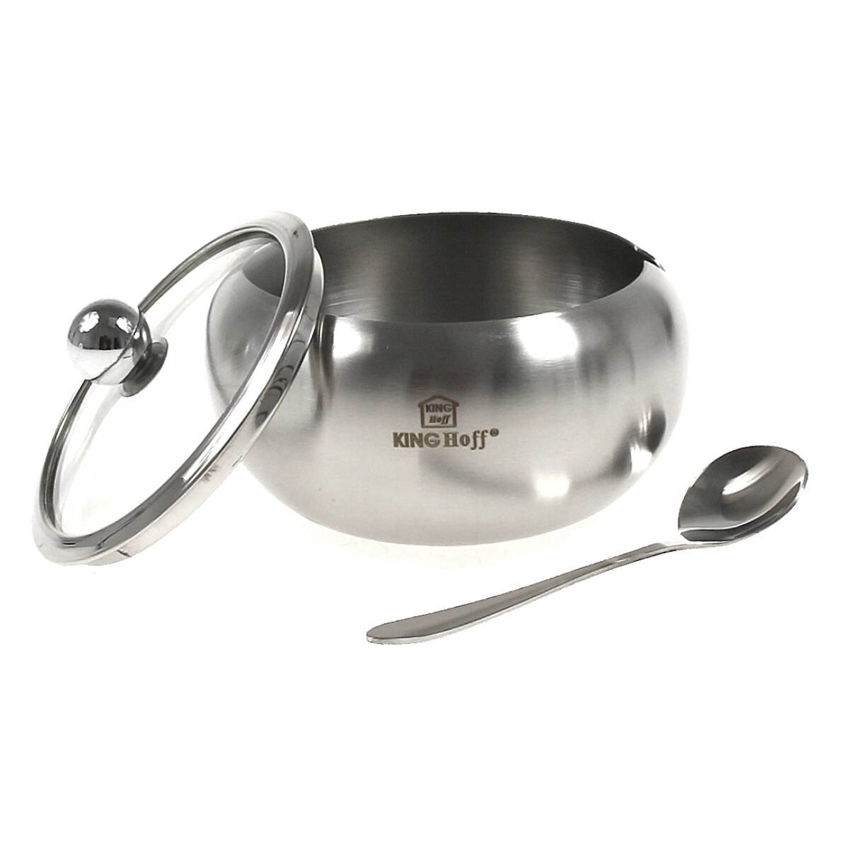 Recipient pentru zahar, condimente, sosuri, cu lingura, inox ...
