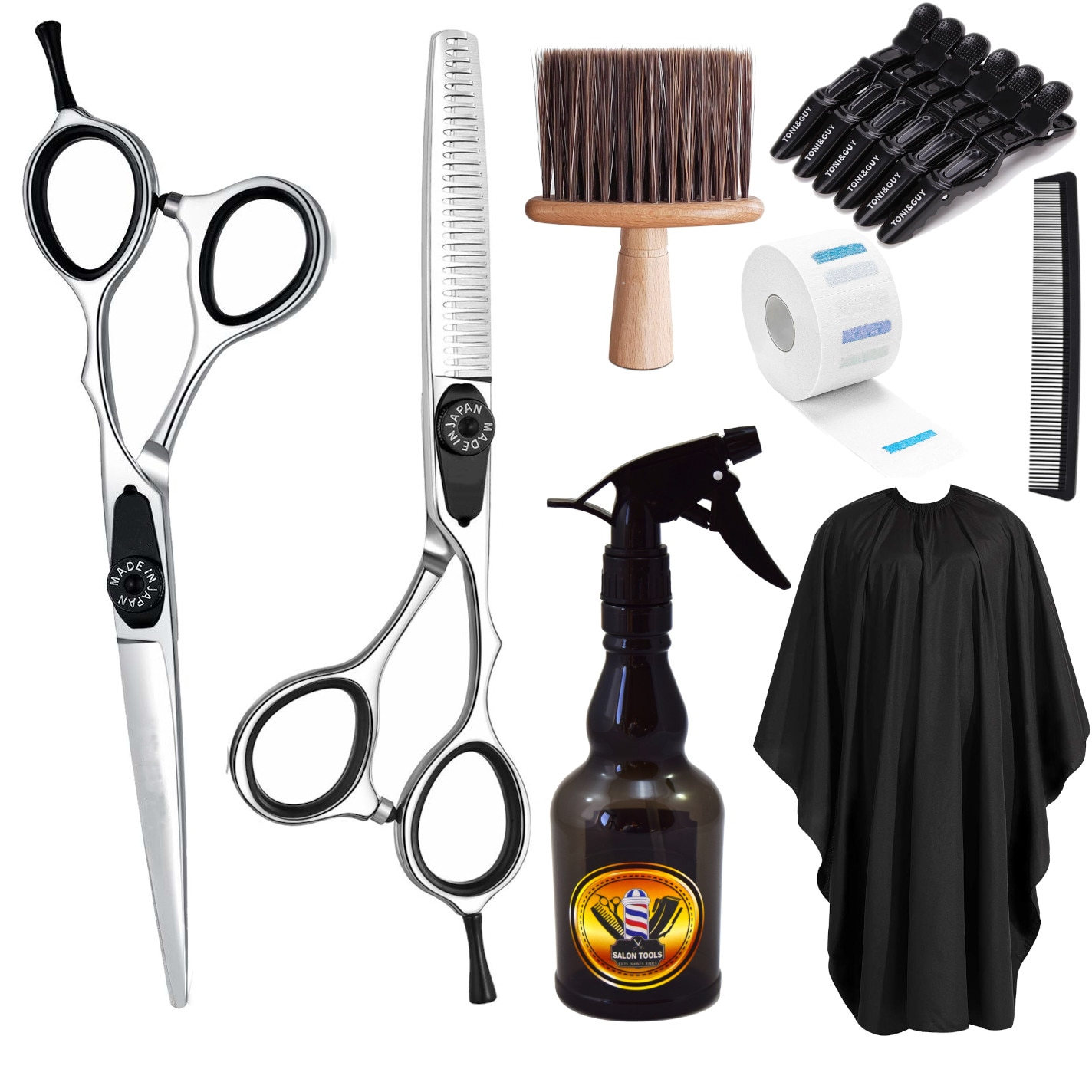 Set de frizerie profesionala Ardette Fabian, 8 piese, foarfeca de tuns ...