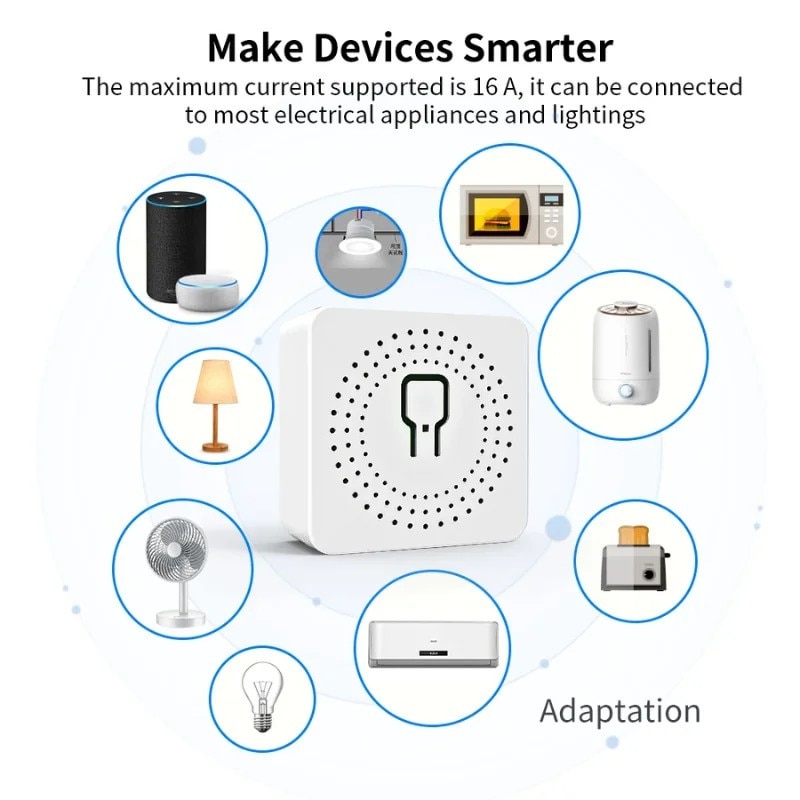 IUni DS2 intelligens relé, WiFi, 16A, Smart Life / Tuya Smart ...