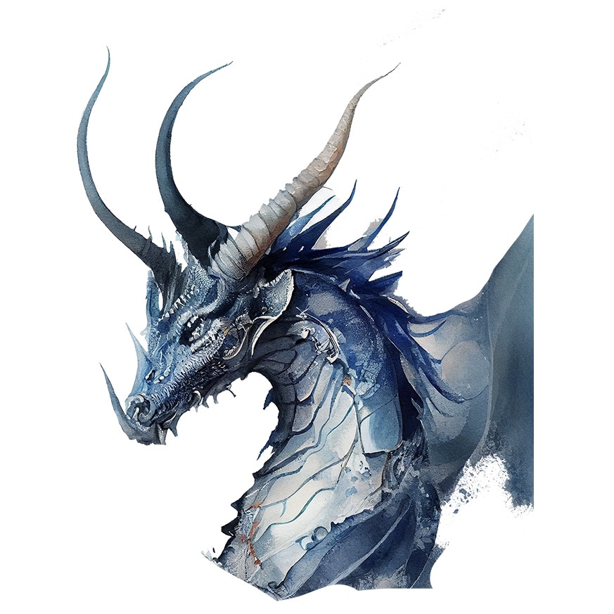 Sticker Cu Dragonul Ghetii, Coarne Mari, Desene Animate, Copii, Designe ...