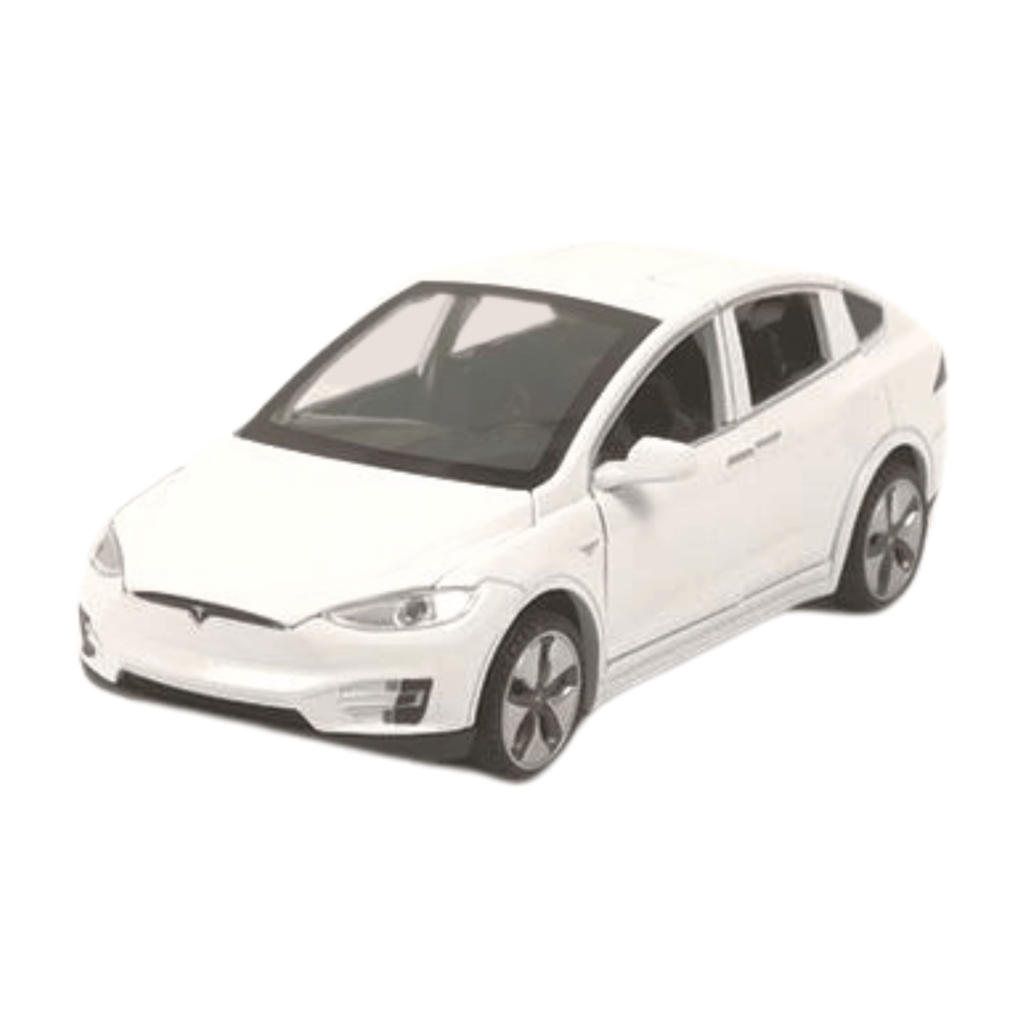 Masina din metal Tesla Model X, cu usi care se deschid, 1:32, alb - eMAG.ro