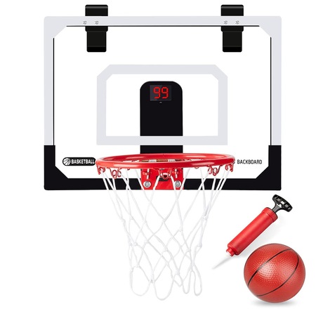 Set cos de baschet, Cu contor, Minge, Pompa, Metal - eMAG.ro