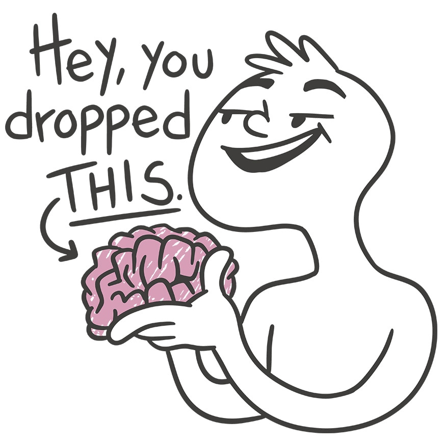 Стикер със забавно палаво съобщение Hey You Drop This, Man Standing ...