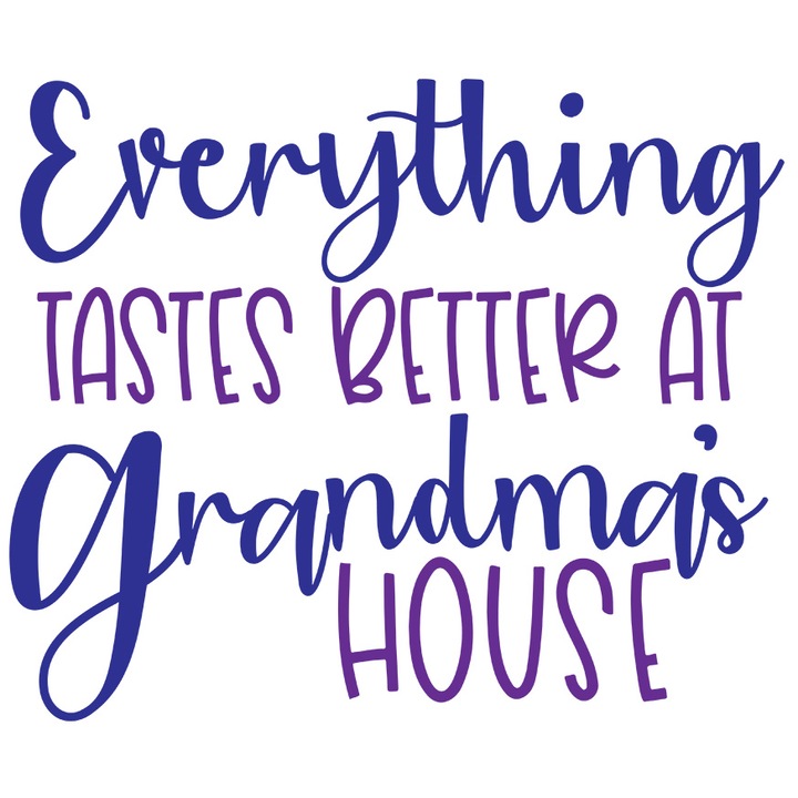 Sticker Cu Inima Text In Engleza Everything Tastes Better At Grandma's ...