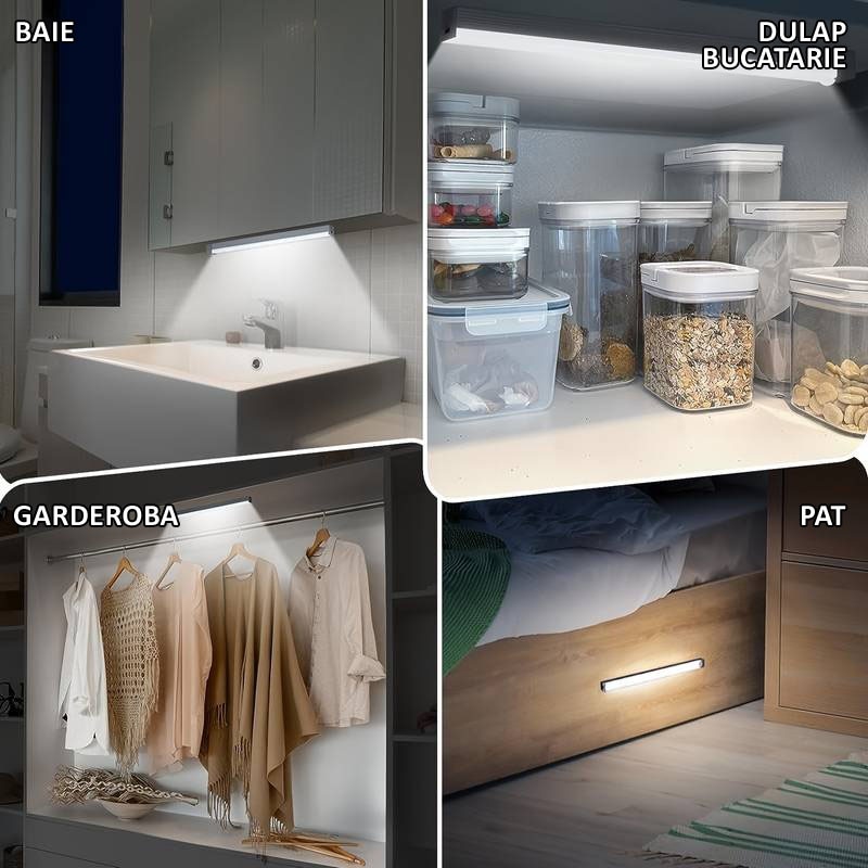 Lampa LED cu senzor de miscare si lumina NEXTLY, 30 cm, pentru dulap ...