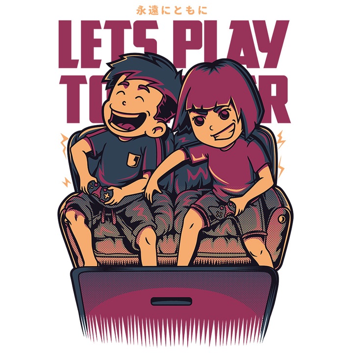 Sticker Cu Doi Frati Pe Stickerpea Jucand-se Jouri Video, Text In ...