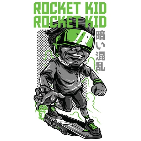 Sticker Cu Baiat Cu Ochelarii VR, Fata Zambitoare, Text In Engleza ...