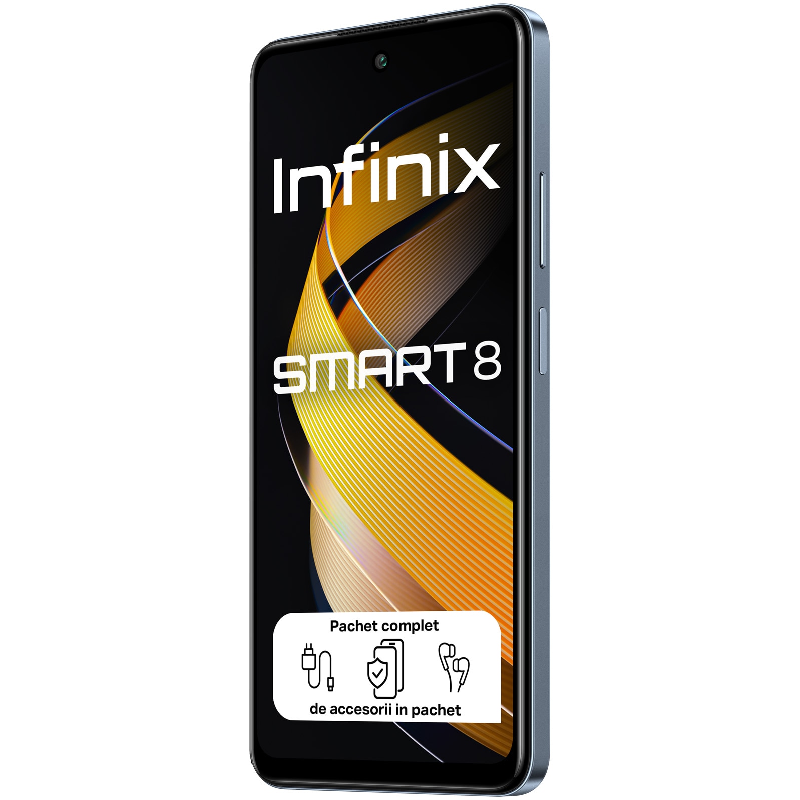 Telefon mobil Infinix SMART 8, 3GB RAM, 64GB, 4G, Timber Black - eMAG.ro