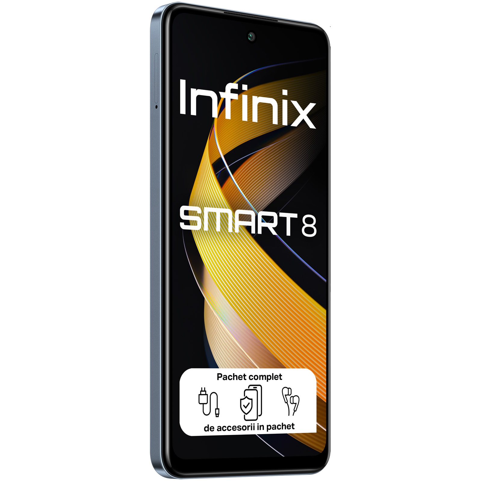 Telefon mobil Infinix SMART 8, 3GB RAM, 64GB, 4G, Timber Black - eMAG.ro