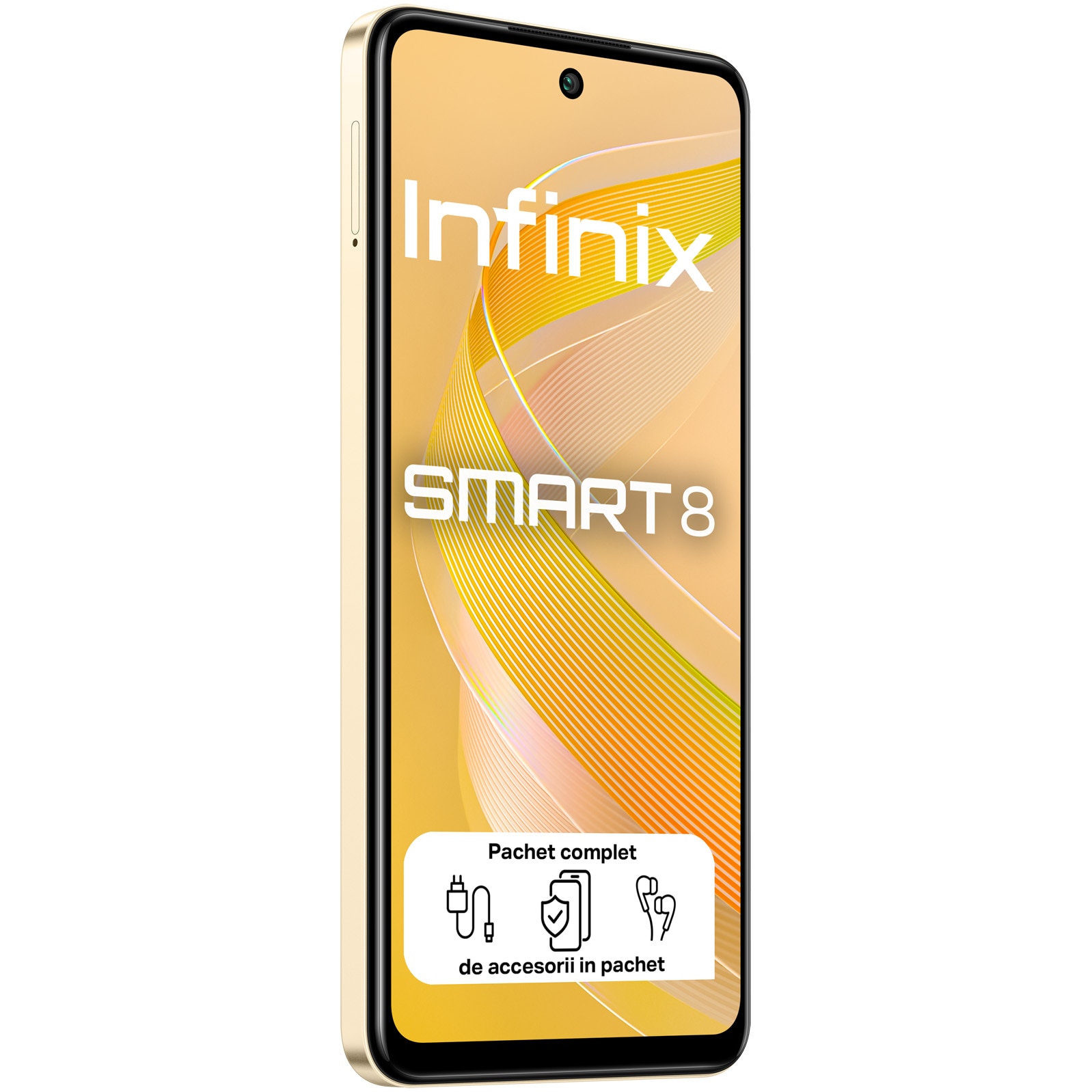 Infinix SMART 8 Mobiltelefon, 3GB RAM, 64GB, 4G, Arany - eMAG.hu