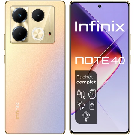 Mobiltelefon, Infinix NOTE, 40,8 GB RAM, 256 GB, 4G, Titan Gold - eMAG.hu