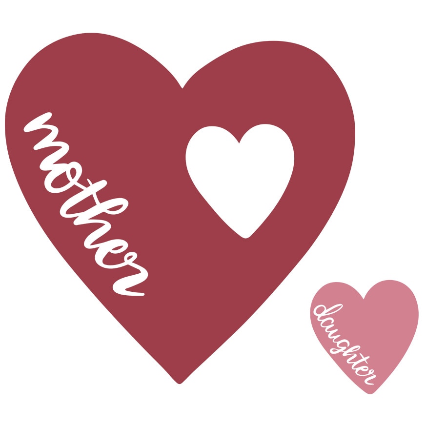 Sticker Cu Inima In Doua Bucarti Mother And daughter, Cea Mai Buna Mama ...