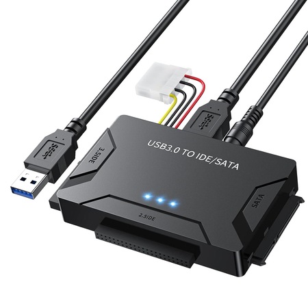 Adaptor USB 3.0 la SATA si IDE, cu intrerupator alimentare, suport HDD ...