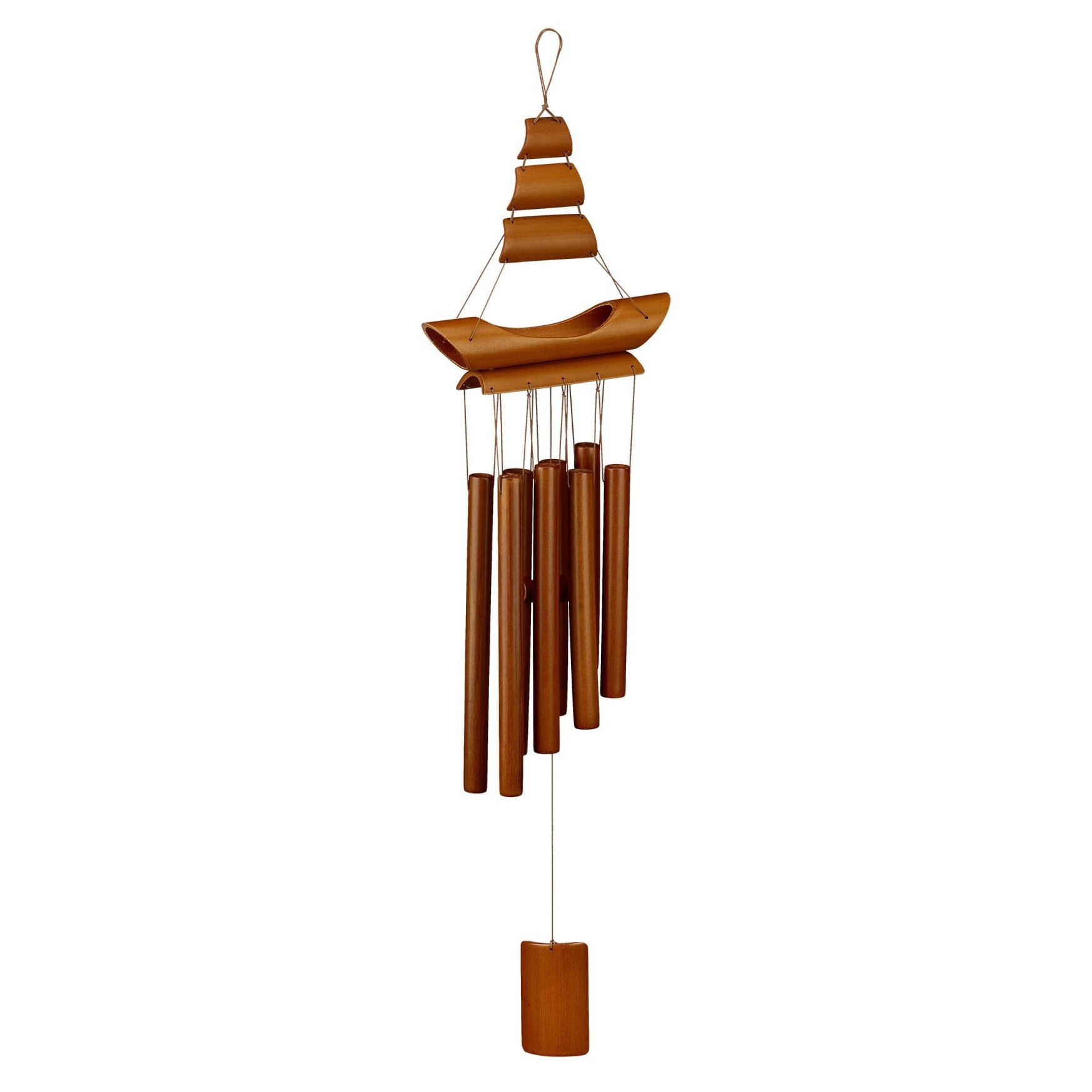 Clopot de vant din bambus, rezistent la intemperii, pentru balcon sau ...