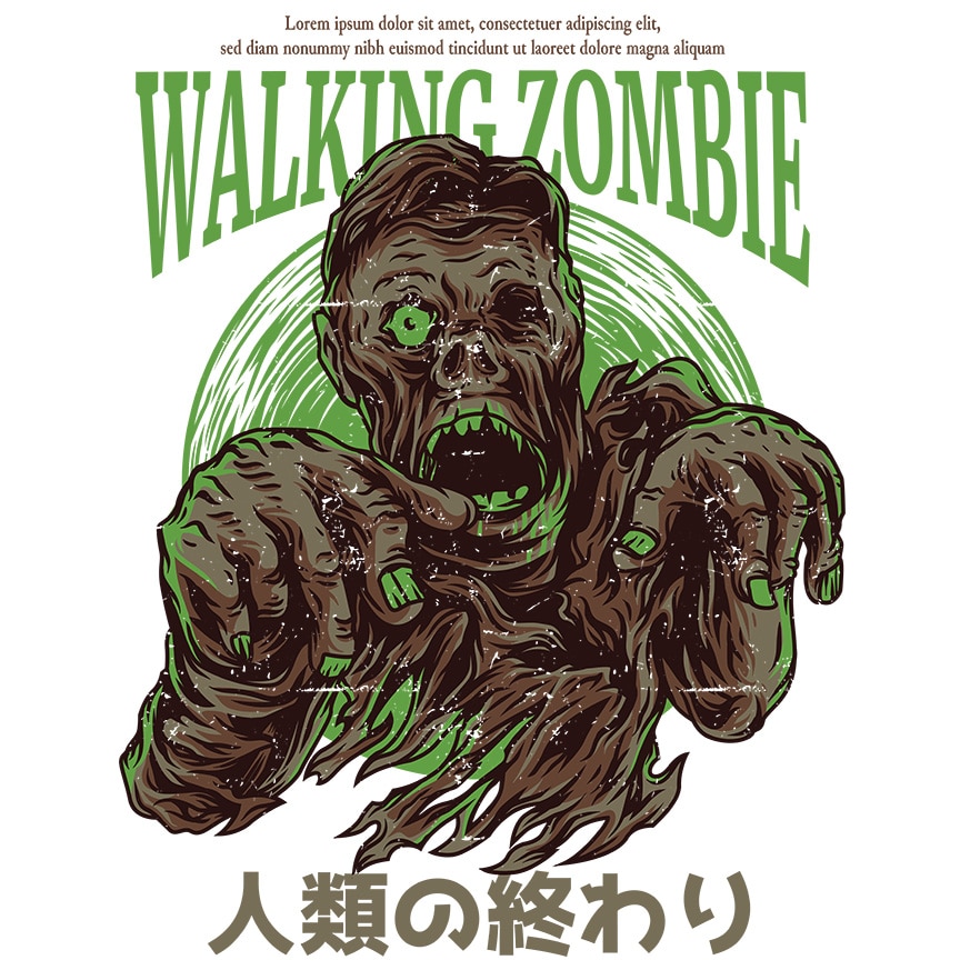 Horror Zombi portrématrica, angol szöveges gyalogló zombi, kínai szöveg ...