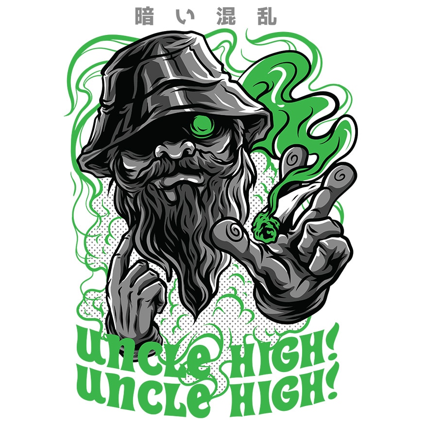 Sticker Cu Chip Barbat Cu Barba Lunga Si Palarie Stil Pesacar, Text In ...
