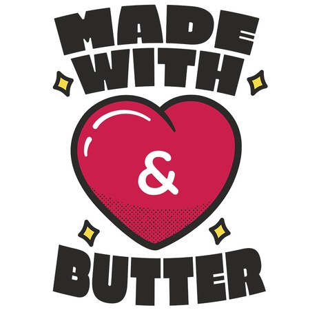 Sticker Cu Inima Rosie, Mesaj In engleza Made With Butter, Meme ...