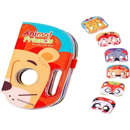 Carticica Educativa bebe tip Masca, 6 animale salbatice, 6 pagini, 20 x ...