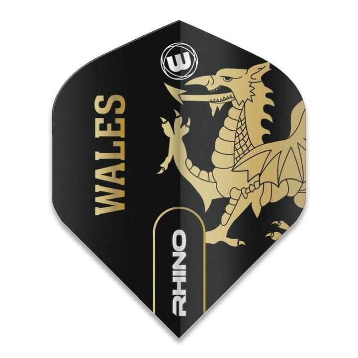Set 3 Fluturasi Winmau Rhino Black & Gold steag Tara Galilor - eMAG.ro