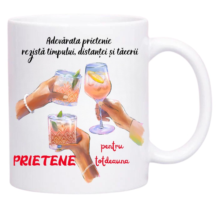Cana cadou, pentru cele mai bune prietene, cu mesaj, ceramica, 330 ml ...