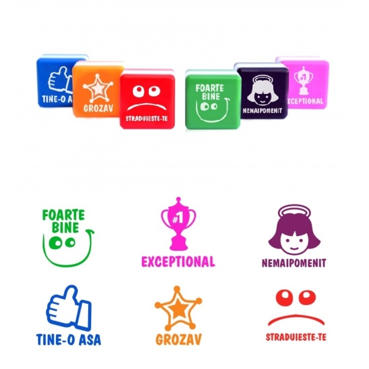 Stampile Tusate, model motivational, 6buc/set - eMAG.ro