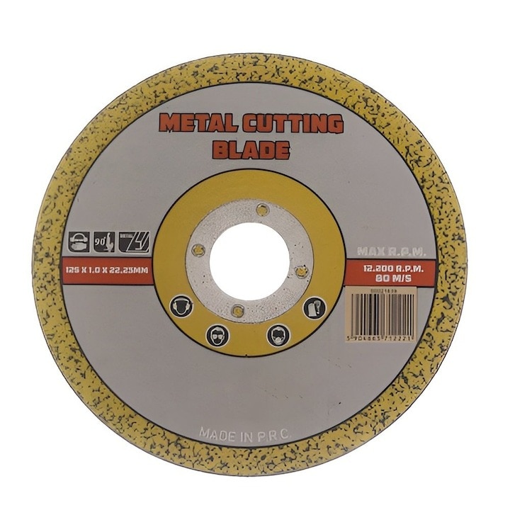 Set 10 discuri debitat metal, 125 x 1 mm, suport universal, inox ...