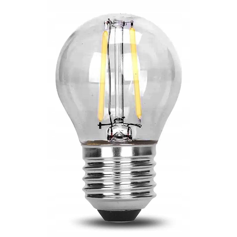 Bec LED, E27 G45, afumat, Edison, decorativ, cu filament, luminos ...