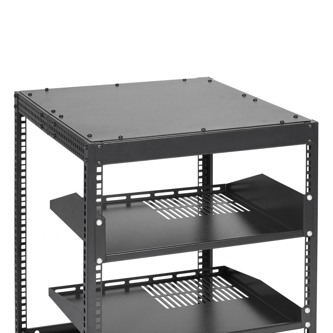 Rack metalic de podea Vevor 12U, 585 x 510 x 626 mm, Adancime reglabila ...