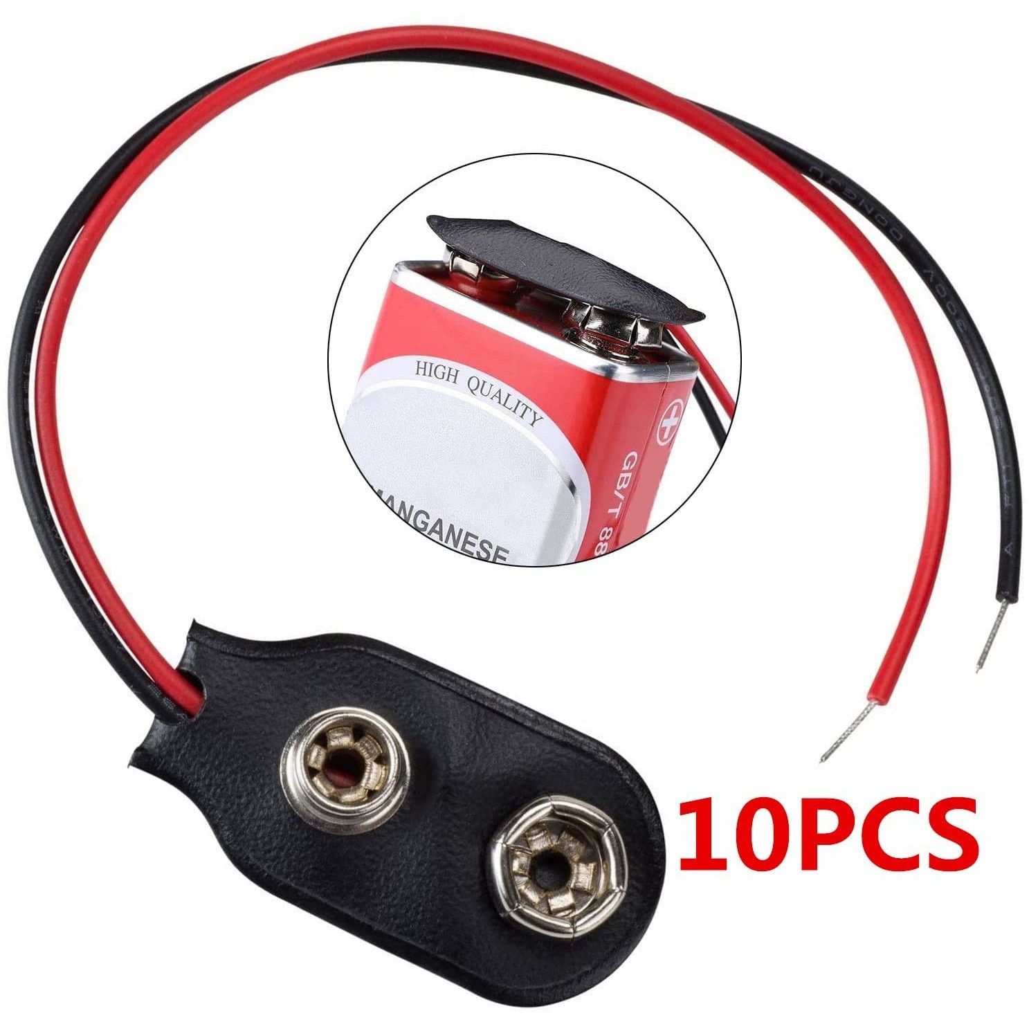 Set 60 diode LED 12V cu cablu de 20 cm, 10 conectori pentru Baterie 9V ...